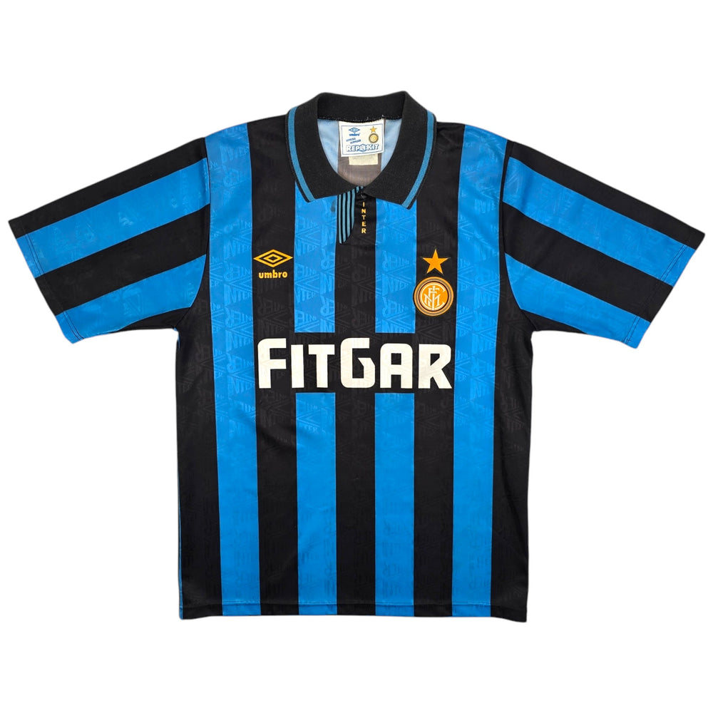 1991/92 Inter Milan Home Football Shirt (S) Umbro – Football Finery