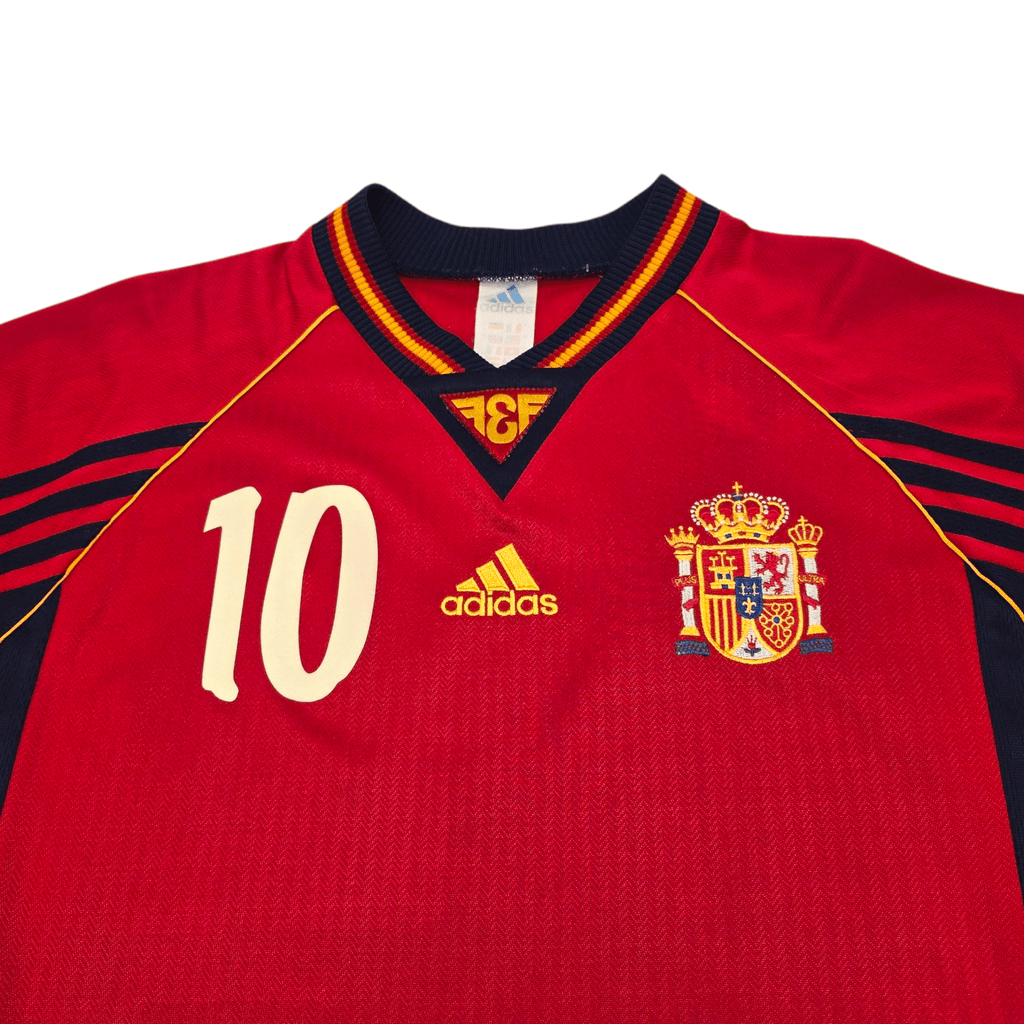 1998/00 Spain Home Football Shirt (L) Adidas #10 Raul – Football Finery