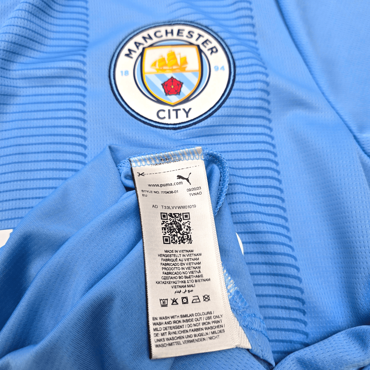2023/24 Manchester City Home Football Shirt (S) Puma #47 Foden ...